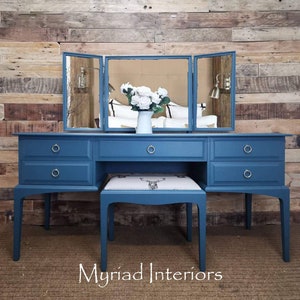Refurbished Stag Minstrel Knee Hole Dressing Table Mirror and - Etsy