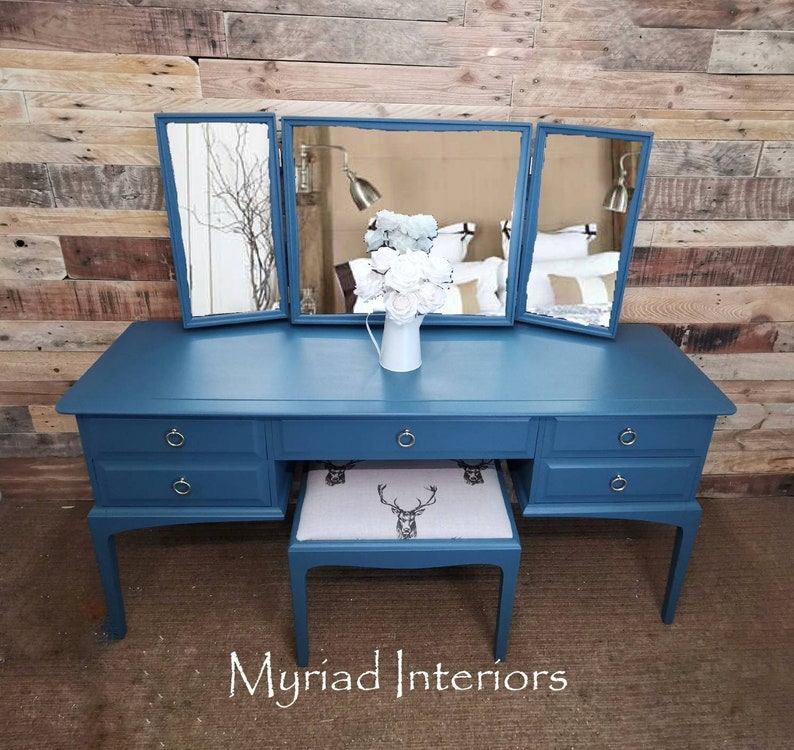 Refurbished Stag Minstrel Knee Hole Dressing Table Mirror and - Etsy