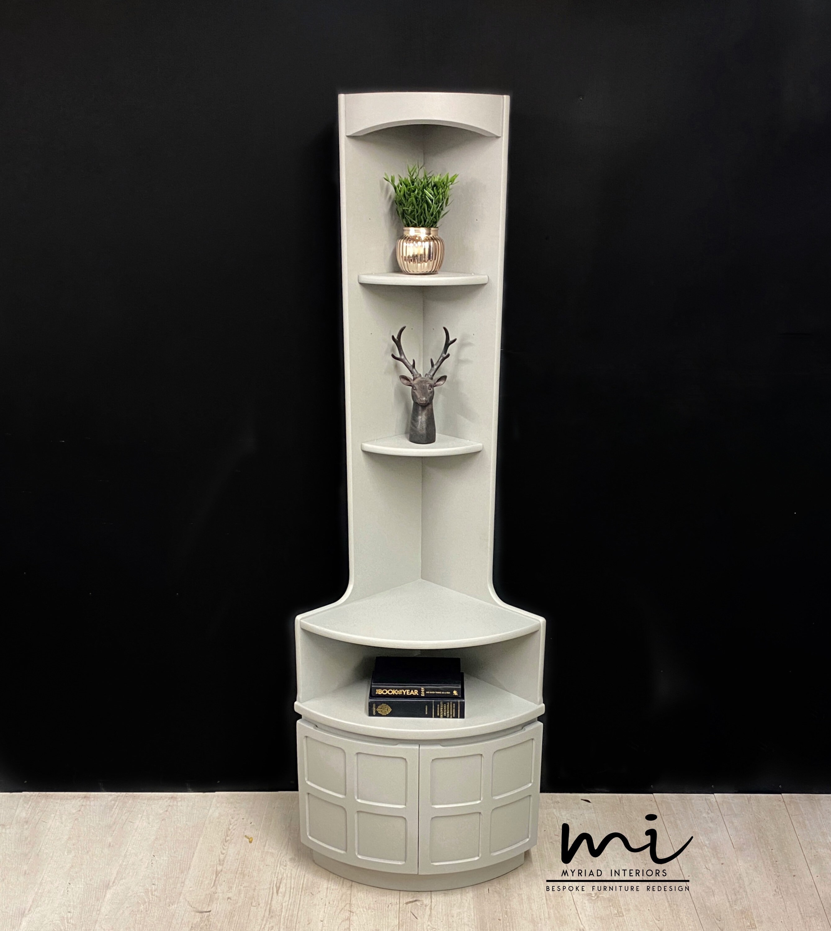 Nathan Mid Century Modern Corner Unit Hand Painted Pale Grey | Etsy UK