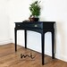 SOLD Refurbished Vintage Stag Console Table, Black, Antique Brass ...