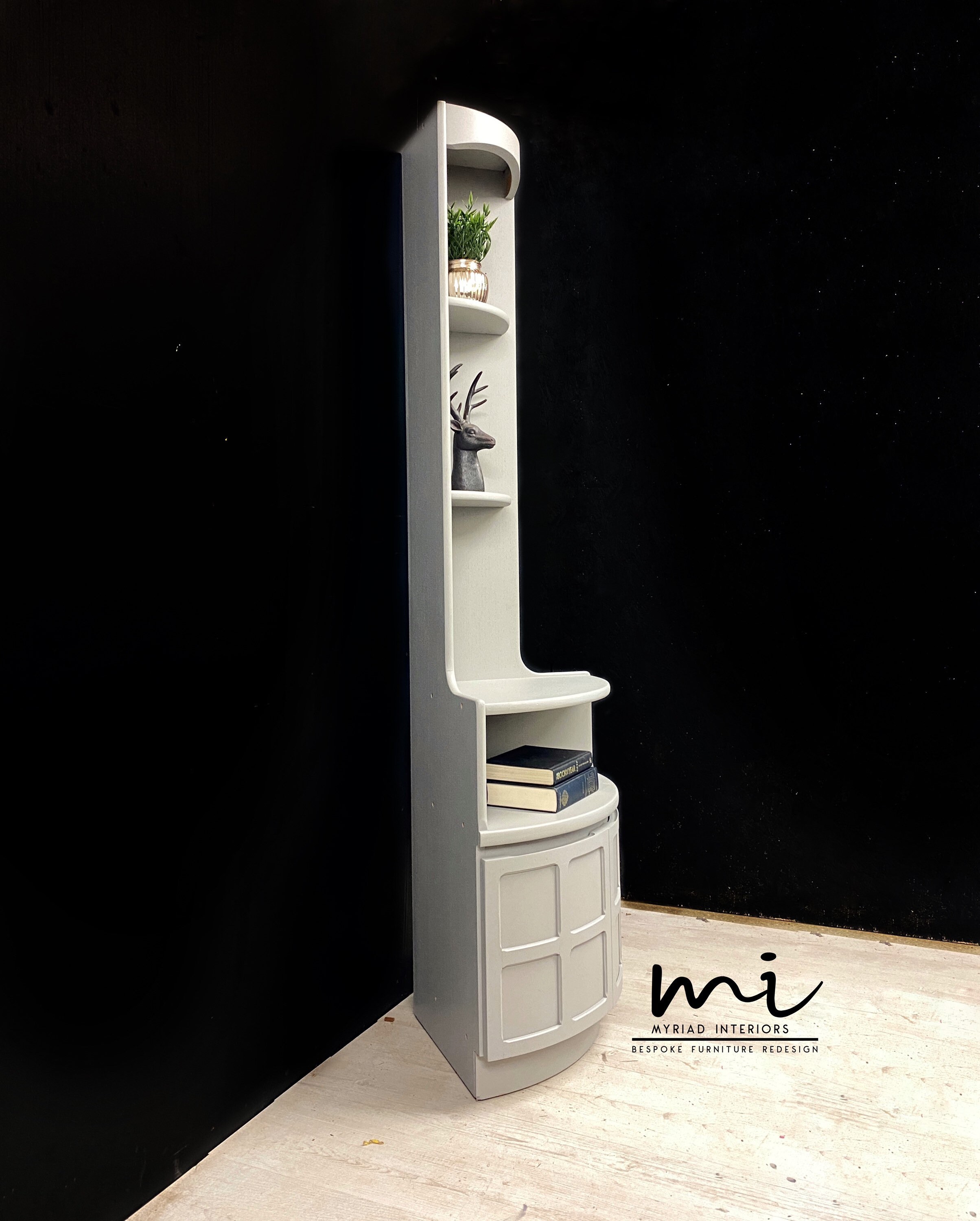 Nathan Mid Century Modern Corner Unit Hand Painted Pale Grey | Etsy UK