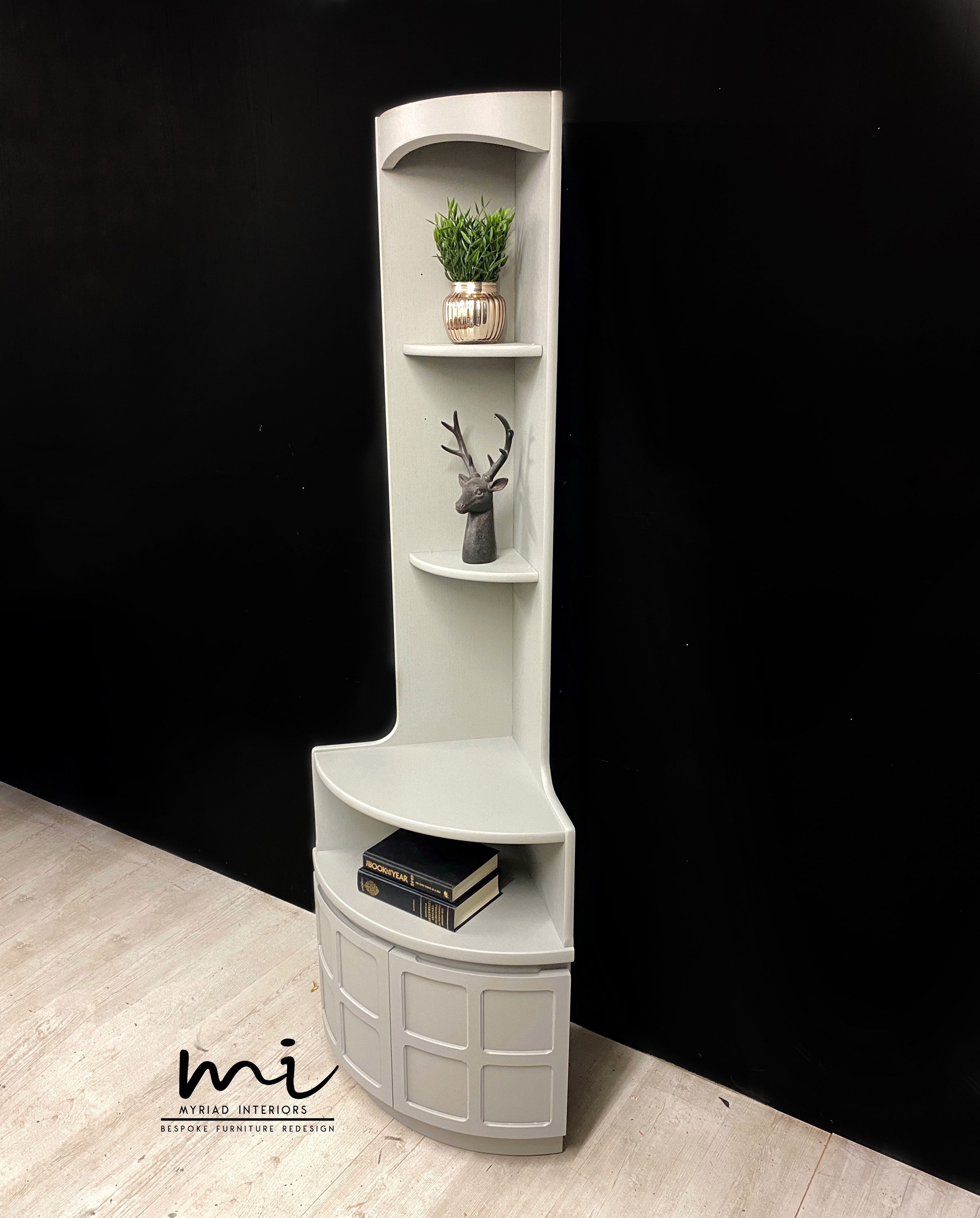 Nathan Mid Century Modern Corner Unit Hand Painted Pale Grey | Etsy UK