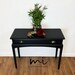 SOLD Refurbished Vintage Stag Console Table, Black, Antique Brass ...