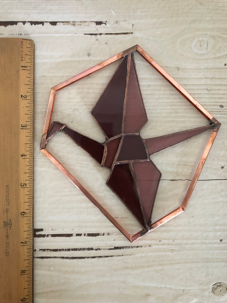 Custom Stained Glass Origami Crane Design - Etsy