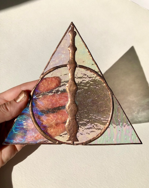 Harry Potter Stained Glass Deathly Hallows Deathly Hallows - Etsy