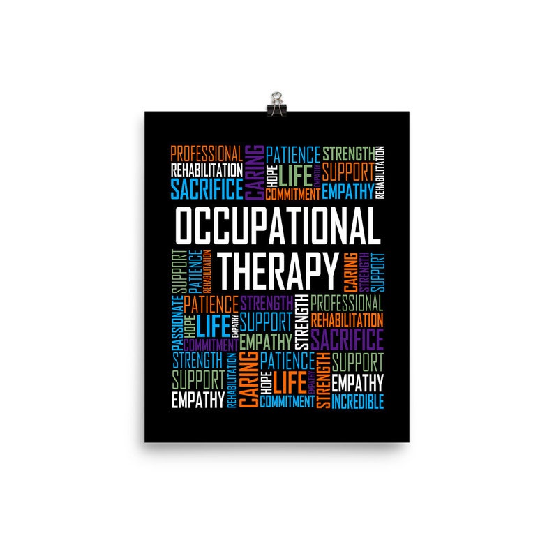 Occupational Therapy Words Poster Occupational Therapy Gift - Etsy UK