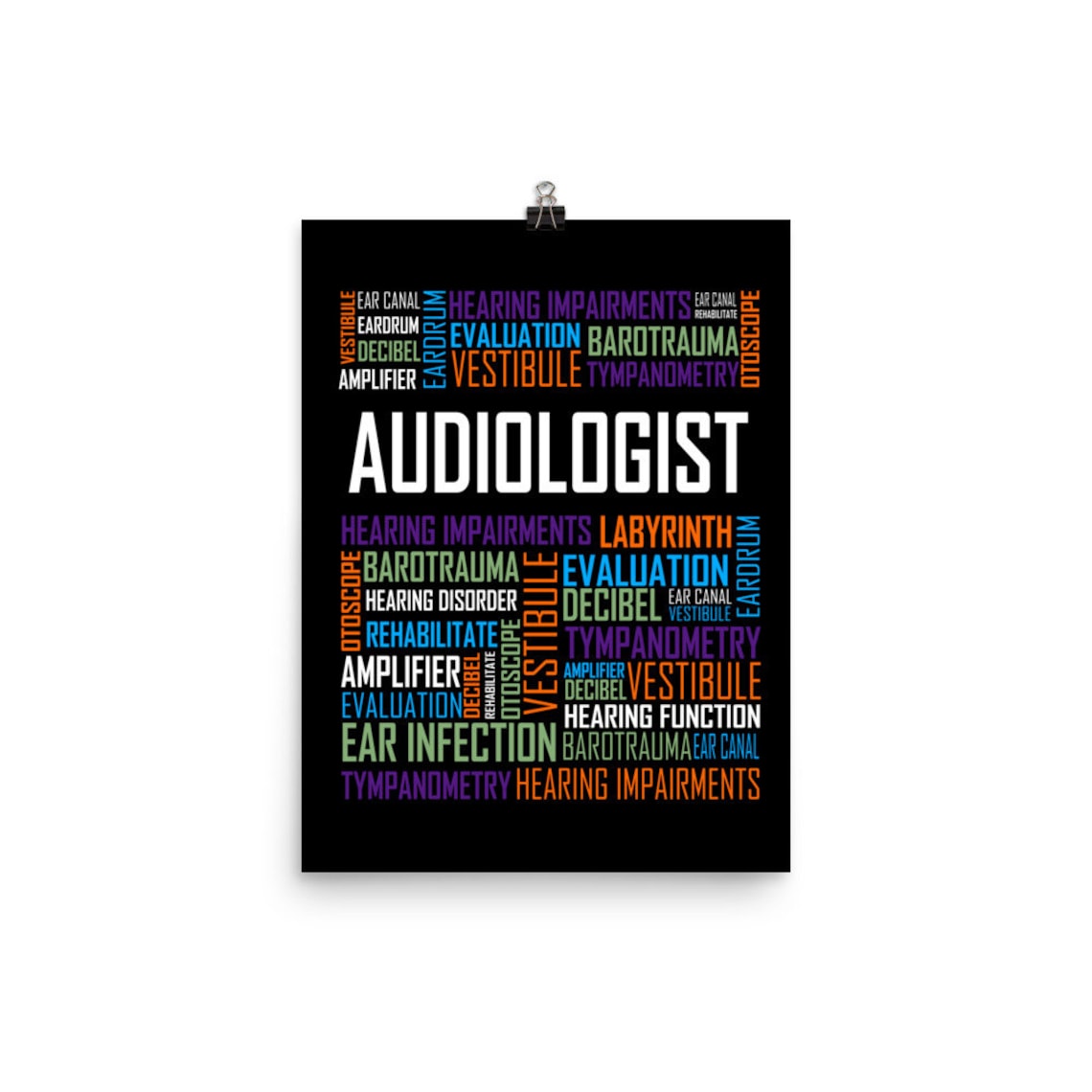 Audiologist Word Art Poster, Audiology Gift - Etsy