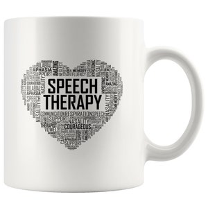 Speech Therapist Mug, SLP Speech Therapy Mug, Speech Therapist Coffee ...