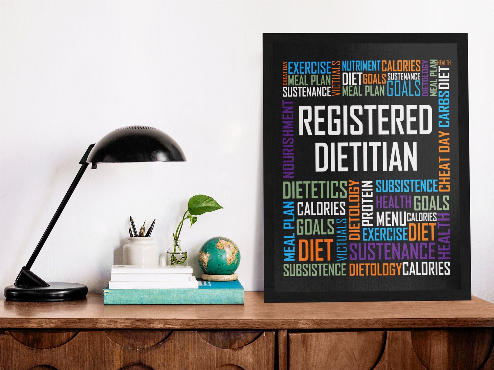 Registered Dietitian Words Poster Dietitian Poster | Etsy