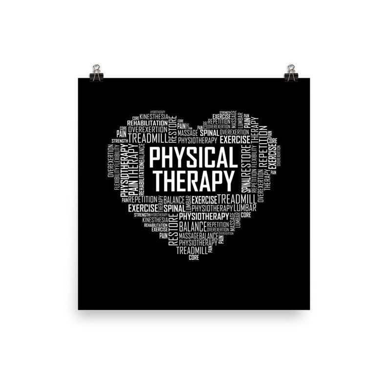Physical Therapy Poster PT Heart Canvas Physical Therapist | Etsy