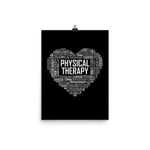 Physical Therapy Poster, PT Heart Canvas, Physical Therapist Poster ...