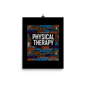 Physical Therapy Poster, PT Words Canvas, Physical Therapist Poster ...