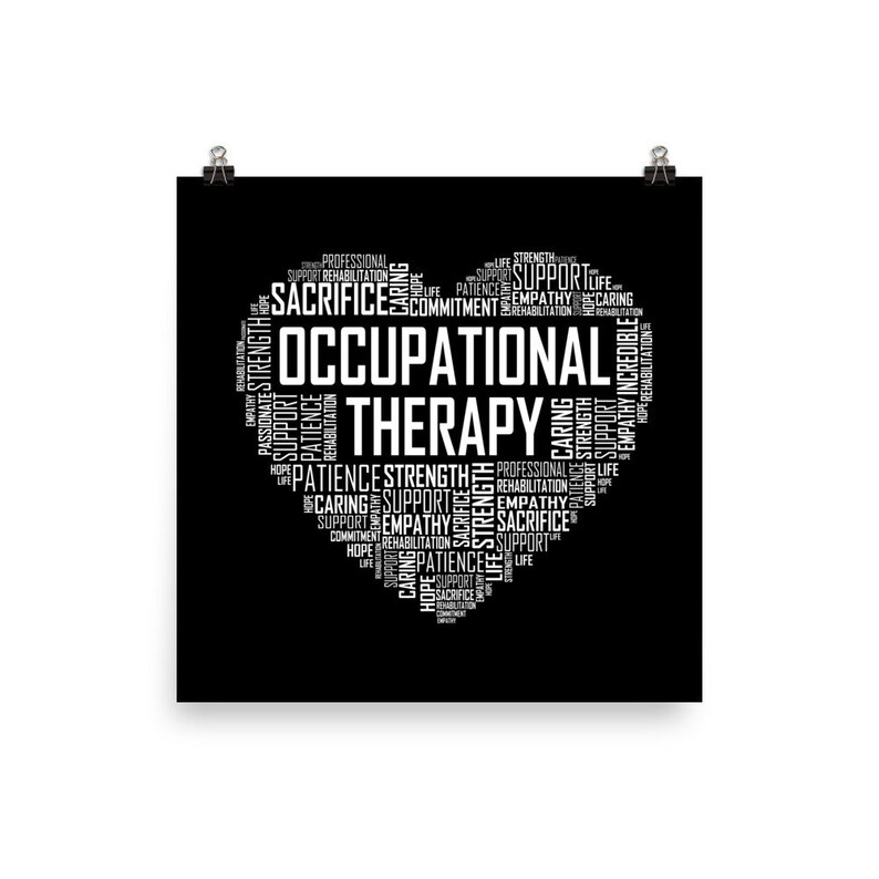 Occupational Therapy Heart Poster Occupational Therapy Gift - Etsy