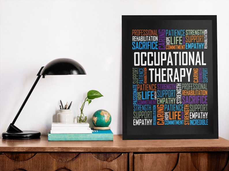 Occupational Therapy Words Poster Occupational Therapy Gift | Etsy