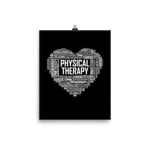 Physical Therapy Poster, PT Heart Canvas, Physical Therapist Poster ...