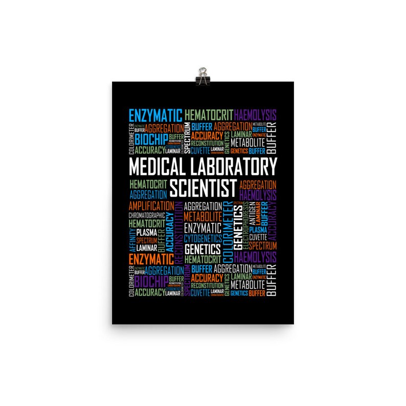 Medical Laboratory Scientist Words Poster MLS Poster MLS | Etsy