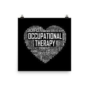 Occupational Therapy Heart Poster, Occupational Therapy Gift, OT Gift ...