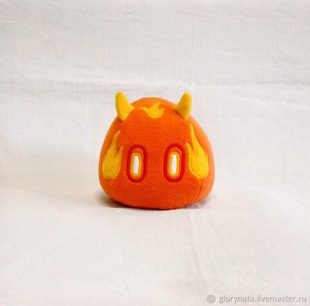 Pyro Slime Genshin Plush Toy, Gamer Boyfriend Gift, Genshin Impact - Etsy