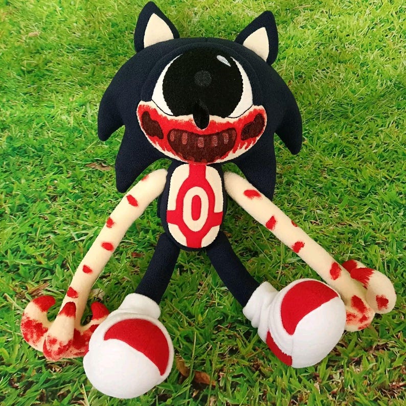 Sonic EYX Plush, Sonic Plush, Hedgehog Plush, Stuffed Animal 14", Unexe ...