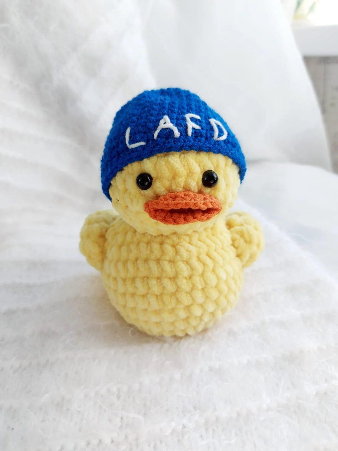 Quackity Duck LAFD Beanie Inspired MCYT Duck Crochet Plush Toy - Etsy