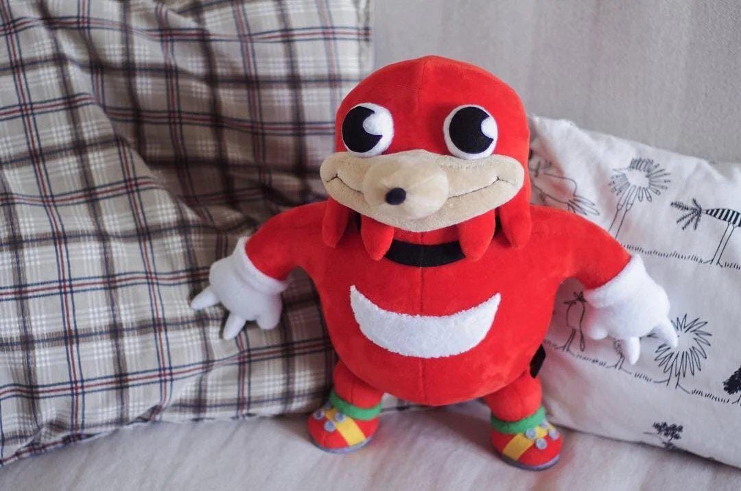 Ugandan Knuckles Plush Warrior Sonic Meme 14 Inches - Etsy