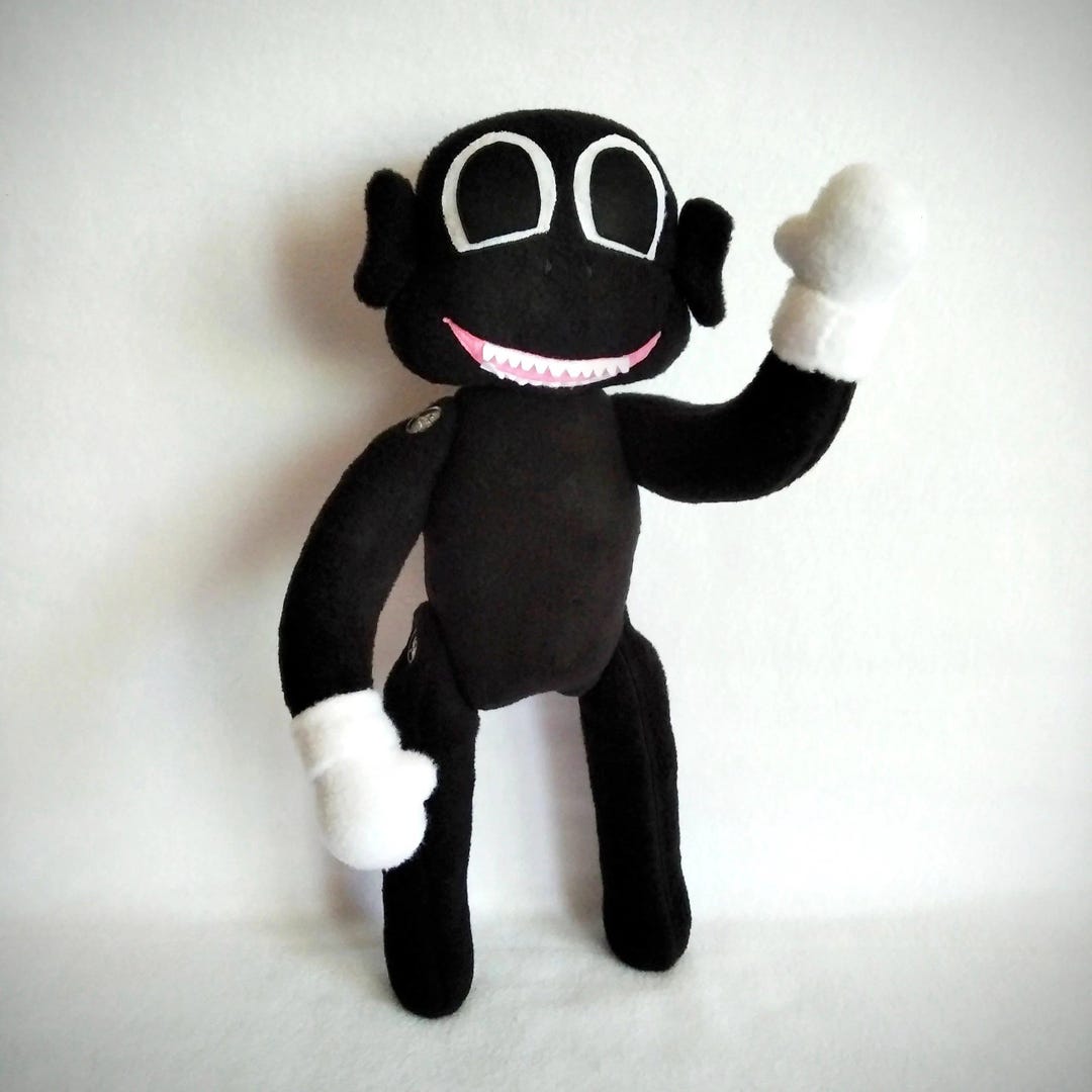 Cartoon Monkey Plush, Inspired by Trevor Henderson, Soft Toy, Plushie ...