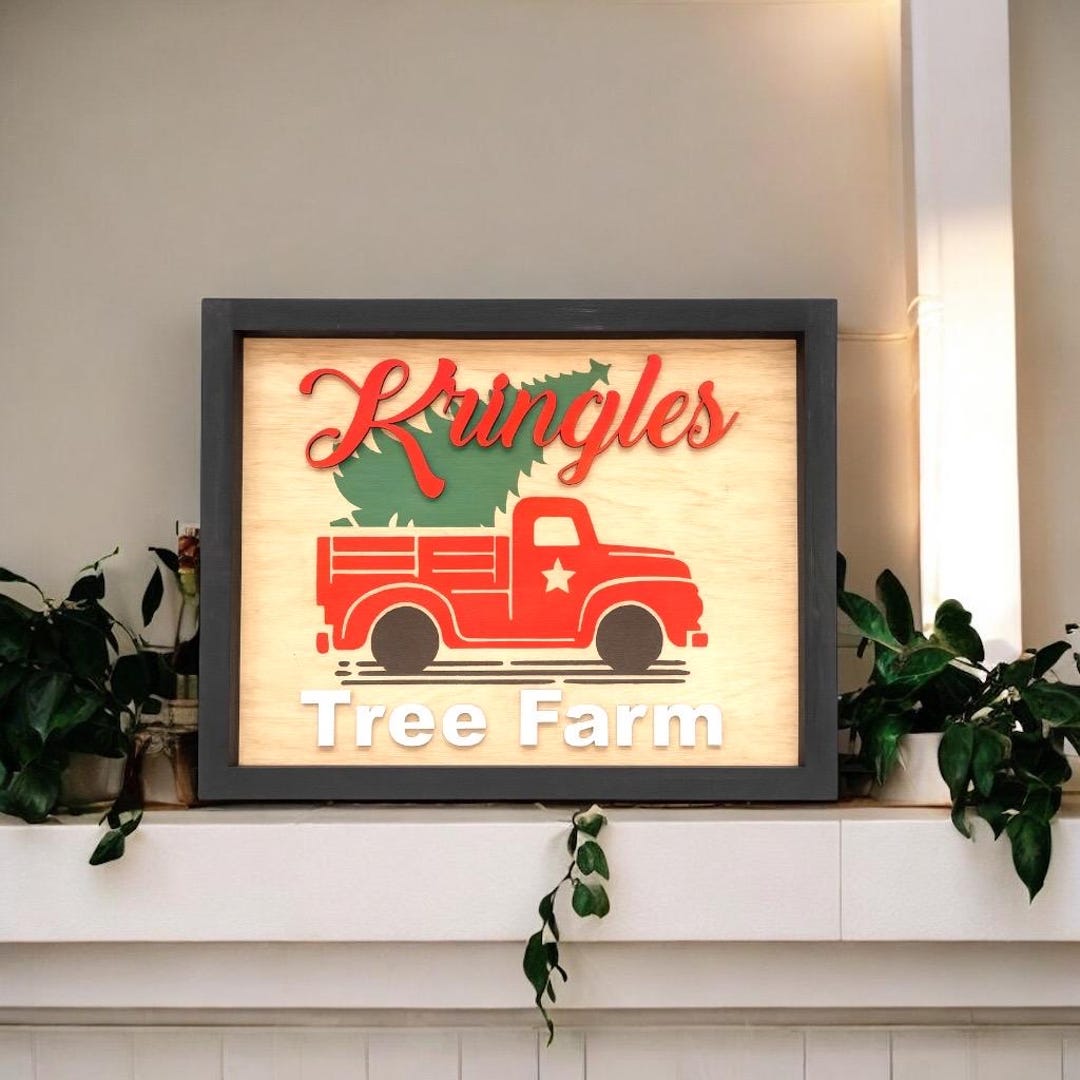 Rustic Christmas Tree Farm Sign: Holiday Home Decor - Etsy