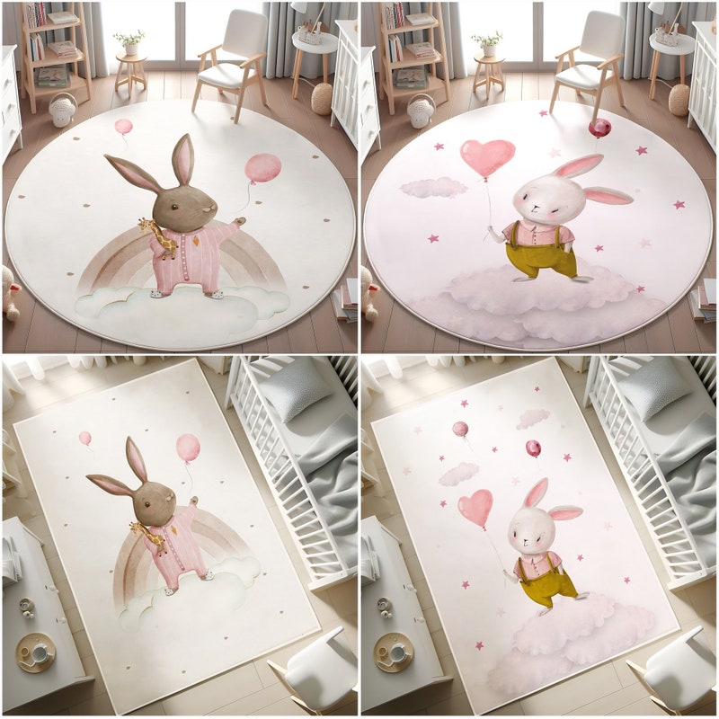 Bunny Rug - Etsy