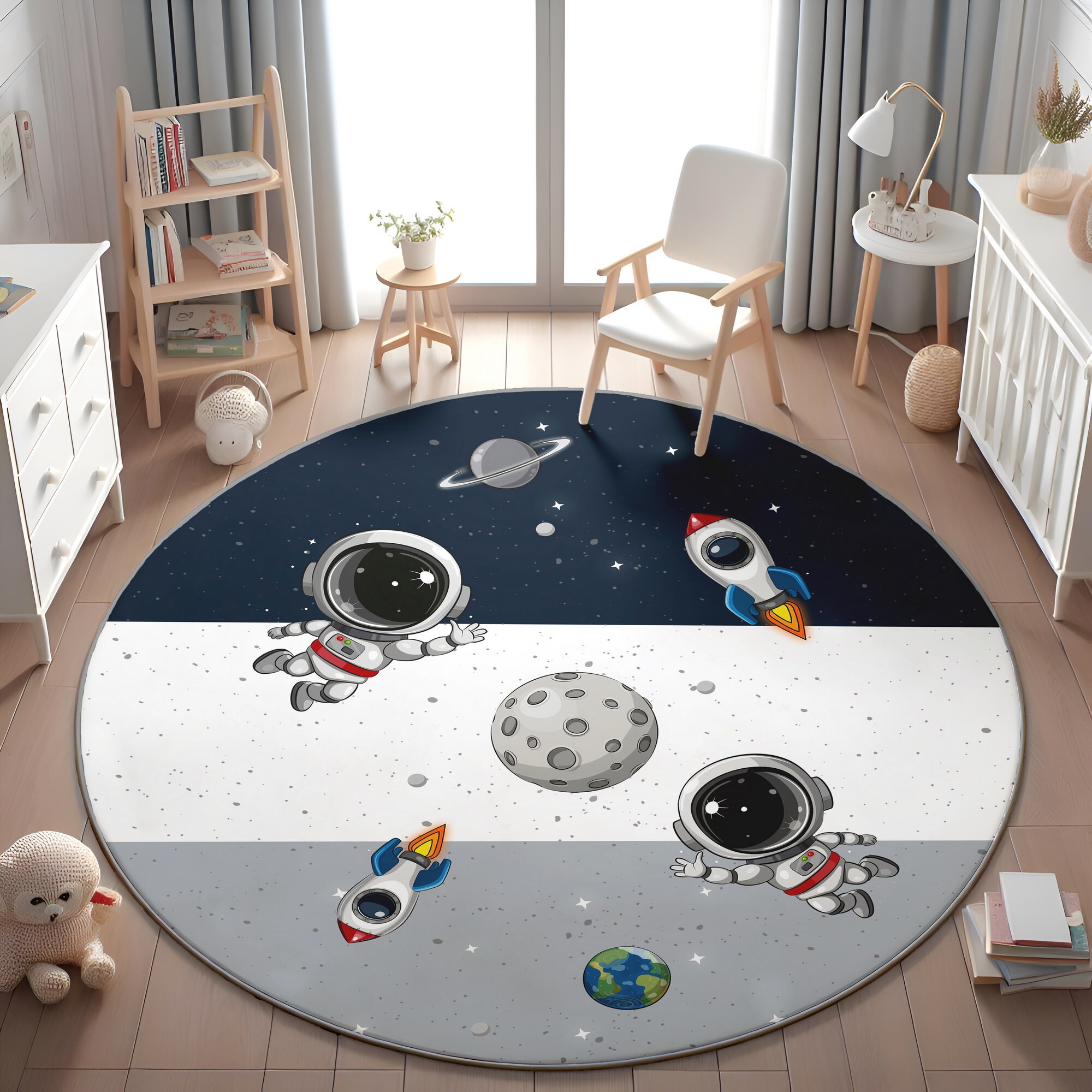 Ultra Soft Space Playmat for Kids Room,galaxy Non Slip Activity Rug ...
