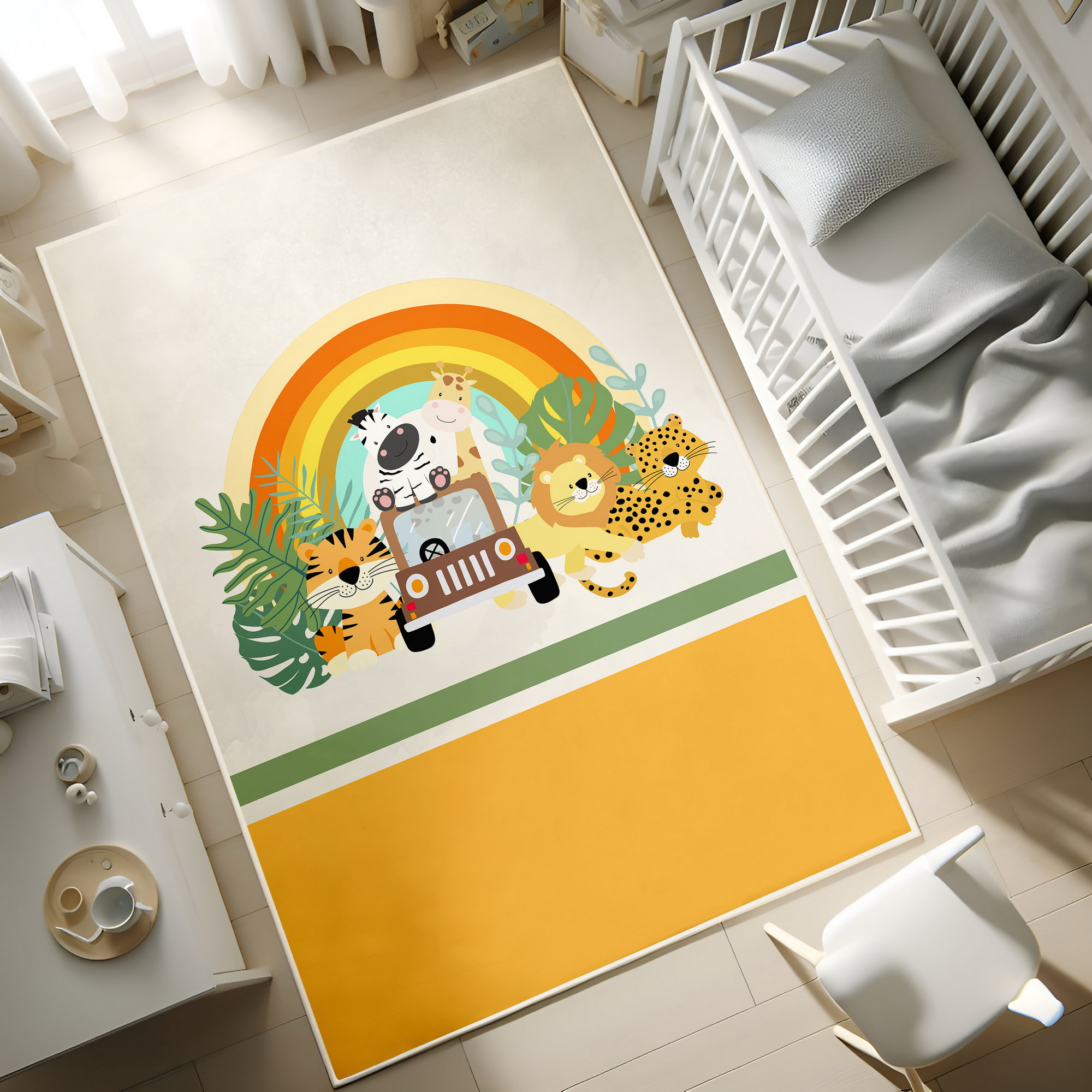 Safari Animal Soft Rug, Safari Animal Lion Giraffe Monkey Rug,kids Rug ...