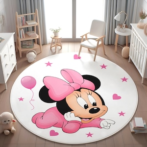 Baby Mickey Mouse Rug,pink Minnie Mouse Rug,baby Girl Playroom Mat ...