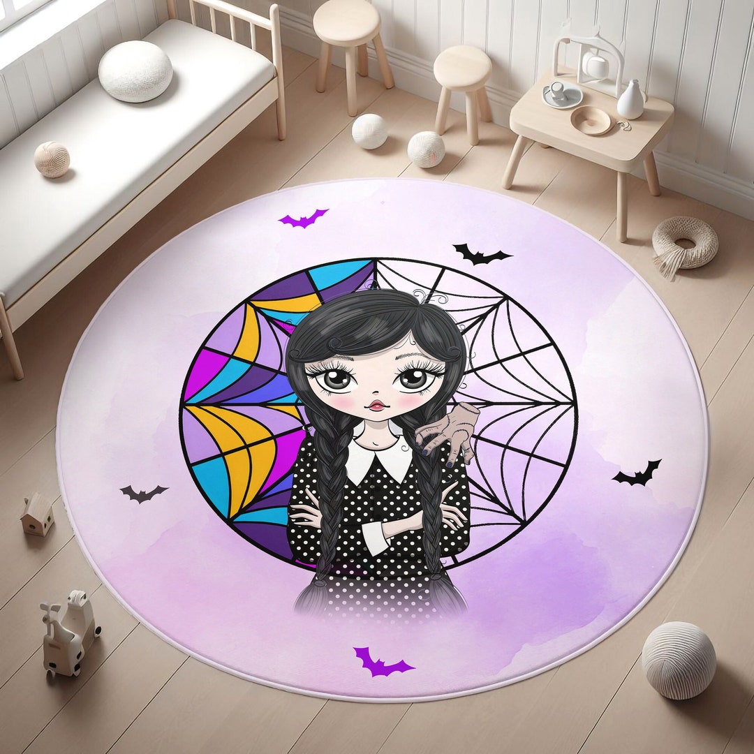 Wednesday Addams and Inspired Children's Rug,gothic Carpet,baby Room ...