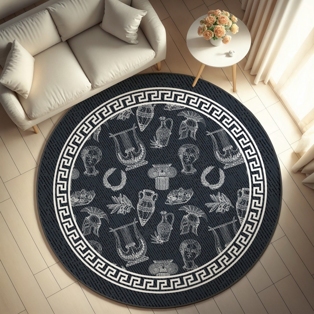 Greek Statue Rug,washable Ancient Print Rug,antique Head of Helen ...