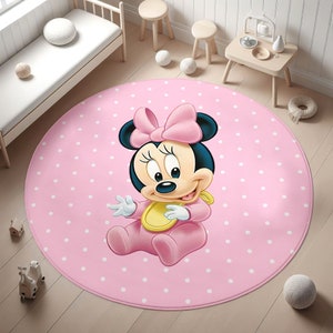 Baby Mickey Mouse Rug,pink Minnie Mouse Rug,baby Girl Playroom Mat ...