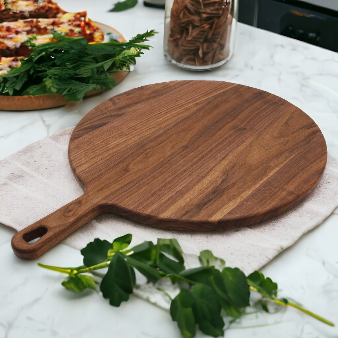 USA Handmade Walnut Paddle Cutting Board: Charcuterie Board With Handle ...