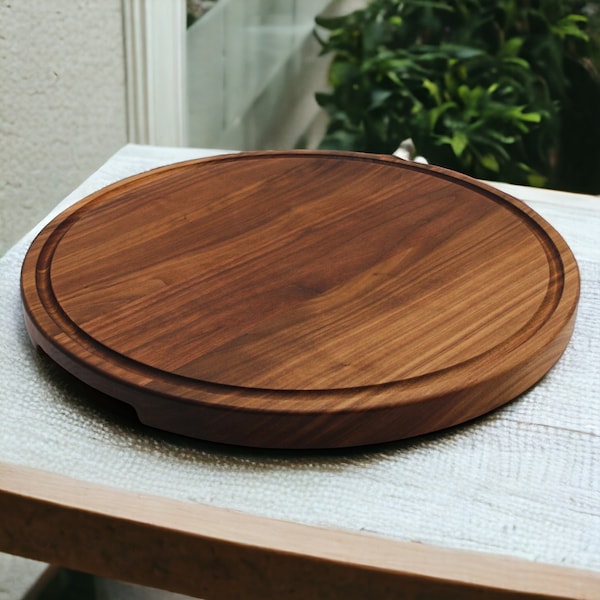 Round Wood Cutting Board - Etsy
