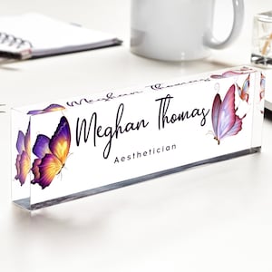 Office Desk Accessories, Personalised Desk Name Plate, Custom Desk Sign ...