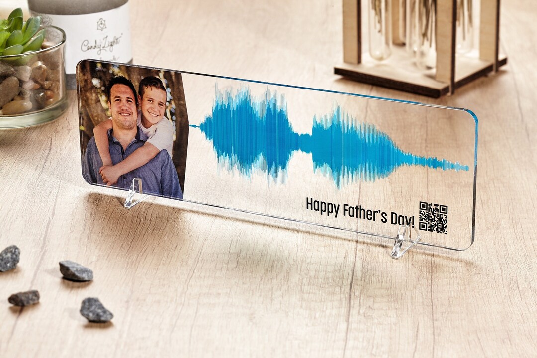 Personalized Gift for Daddy With Voice and Photo, Custom Soundwave ...
