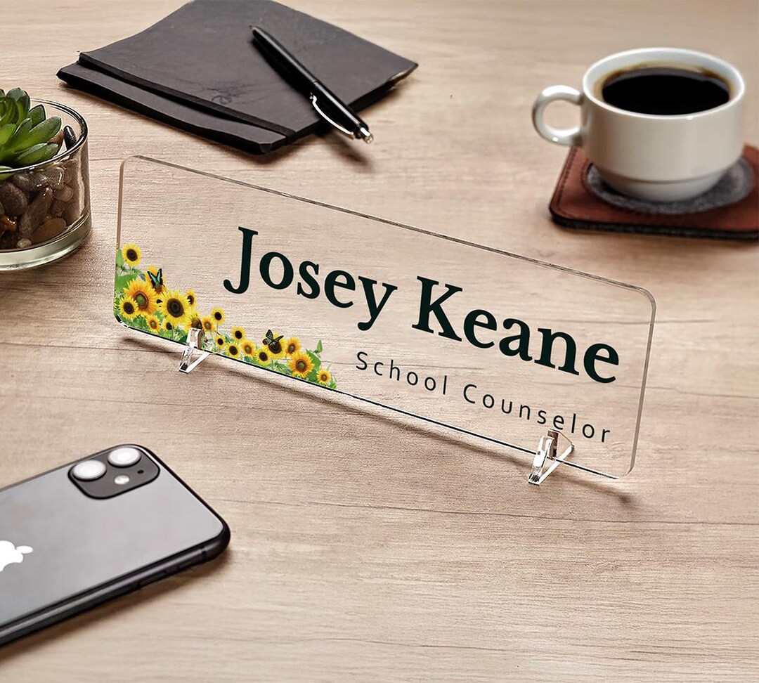 School Counselor Name Plate for Desk, Counselor Office Decor, School ...