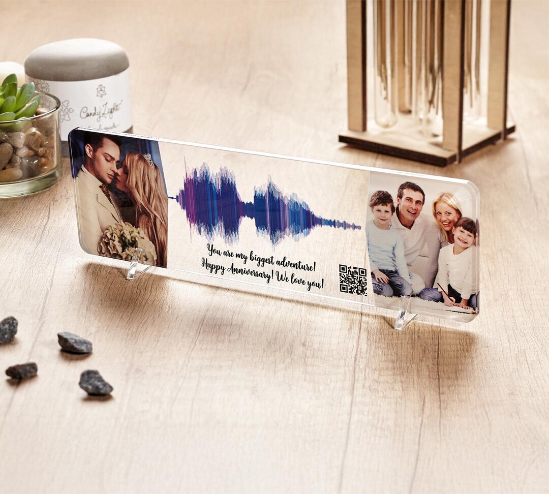 Anniversary Gift for Dad & Mom Custom Soundwave Personalised Sound Wave ...