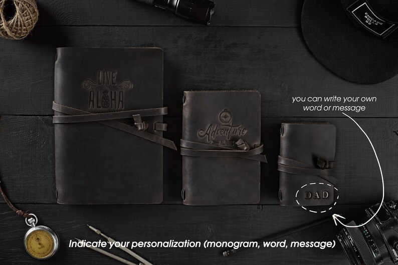 Personalized Leather gift Custom notebook cover Leather diary | Etsy