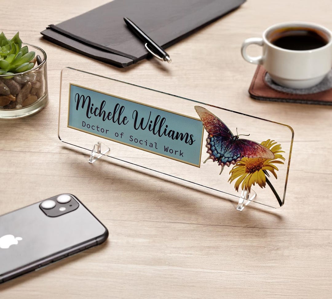 Name Sign, Desk Name Plate, Desk Name Sign, Modern Office Decor, Name ...