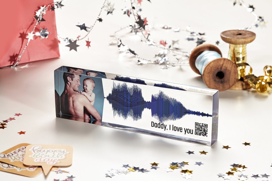 Personalized Sound Wave With Voice & Photo, Dad Birthday Gifts, Dad ...