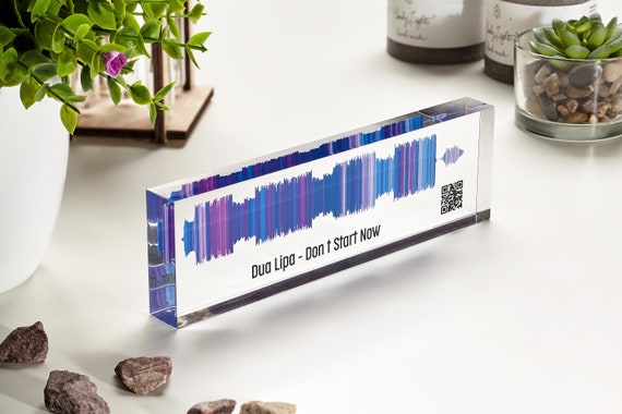 Custom Sound Wave on Clear Acrylic Glass Block Music Gifts - Etsy