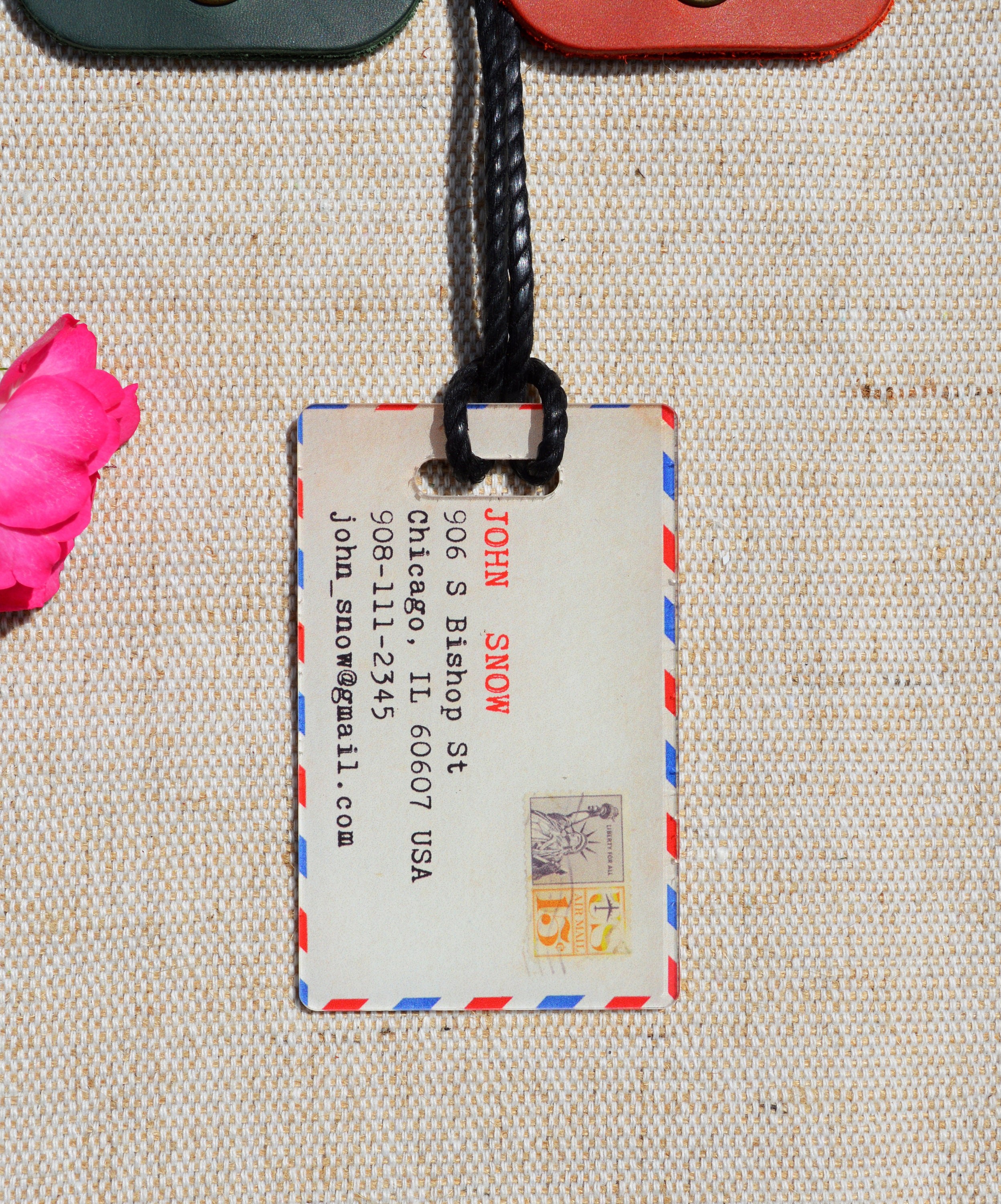 Luggage tag custom personalized luggage tag Leather His and | Etsy