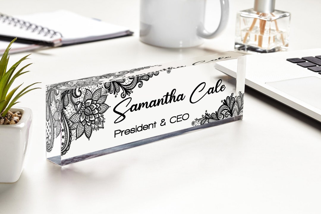 Desk Nameplate, Office Decor, Desk Plaque, Name Sign, Name Plate ...