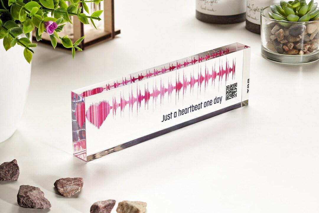 Sound Wave With Qr Code & Heart, Romantic Gifts for Her, Sentimental ...