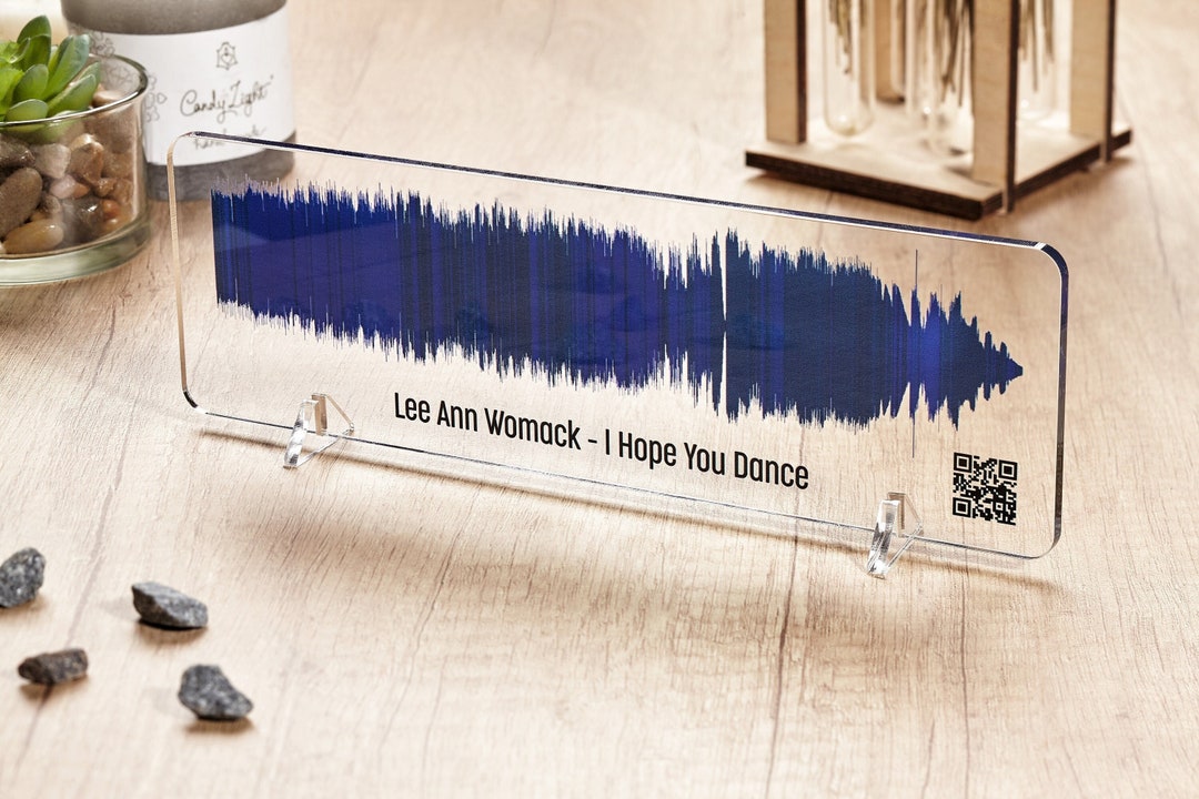 Custom Sound Wave on Clear Acrylic Glass Plate, Sound Message, Voice ...
