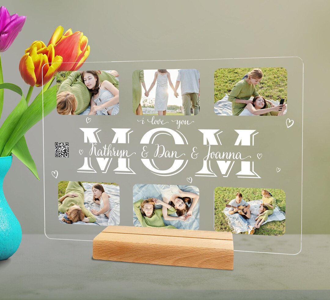Personalized Mom Photo Collage, Acrylic Custom Plaque, Mother's Day ...