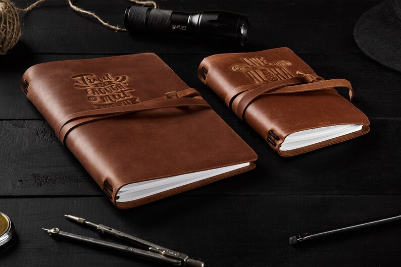 Personalized Leather gift Custom notebook cover Leather diary | Etsy